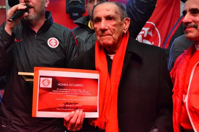 Inter: aos 102 anos, morre ex-atacante João Crescêncio, do Rolo Compressor