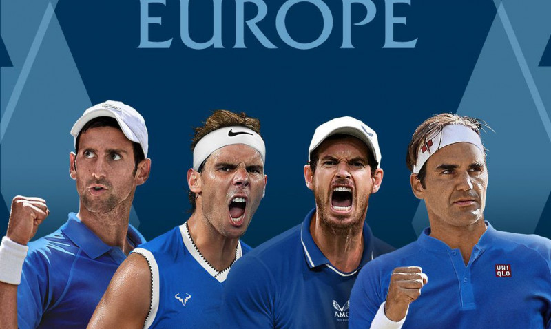 Djokovic se junta a Nadal, Federer e Murray no time Europa da Laver Cup