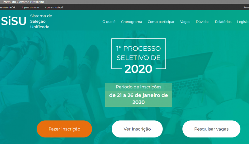 Inscrições do Sisu do primeiro semestre estão abertas